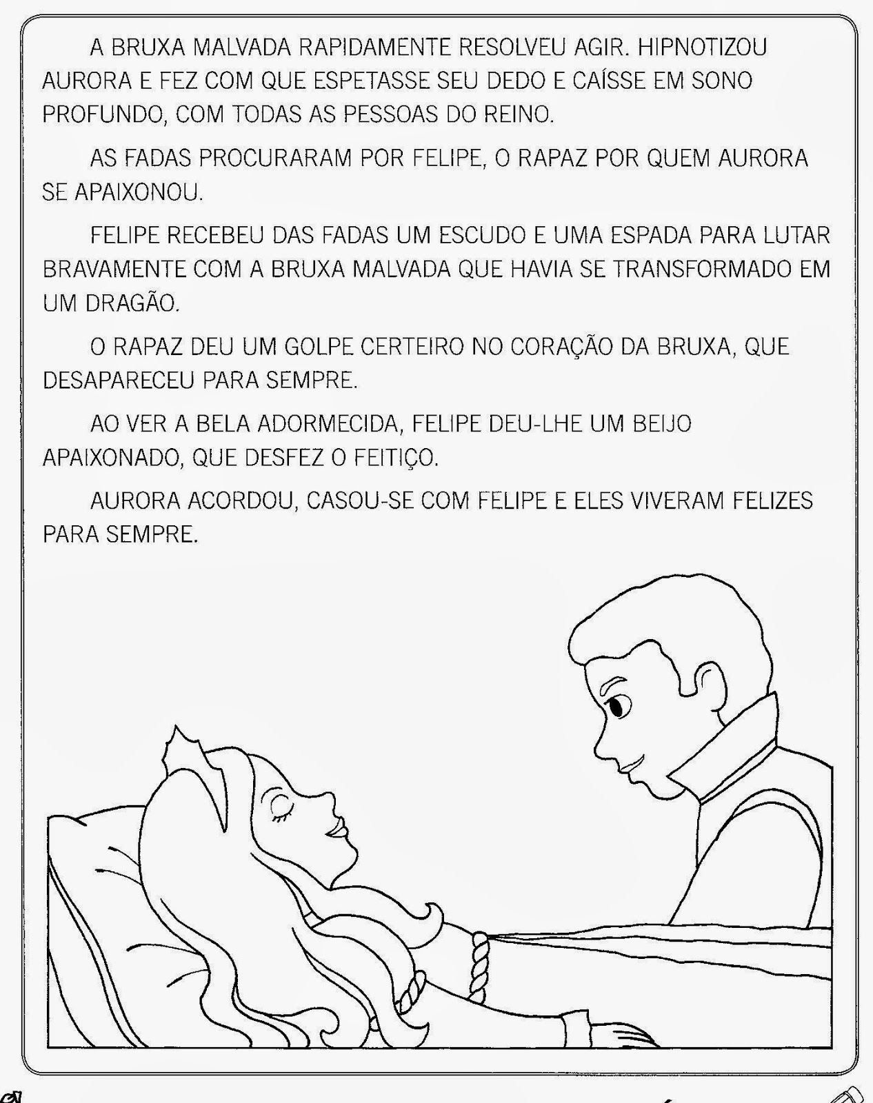 Resumo Da História Da Bela Adormecida Para Imprimir - ZULEDU