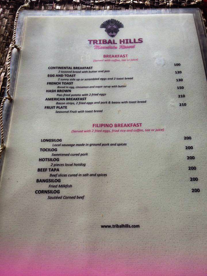 The Mediocre Wanderer: TRIBAL MENU at the TREETOPS RESTAURANT OF TRIBAL ...