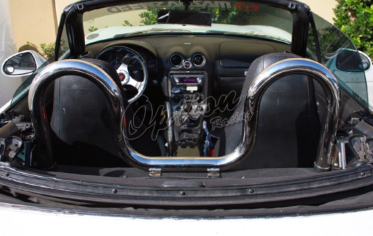 JDMbits: Mazda Mx5 Miata Twin Hoop Style Chrome Roll Bar!