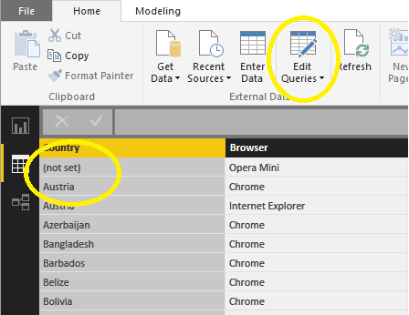 Realized Design: Power BI - Replacing Values using the Query Editor