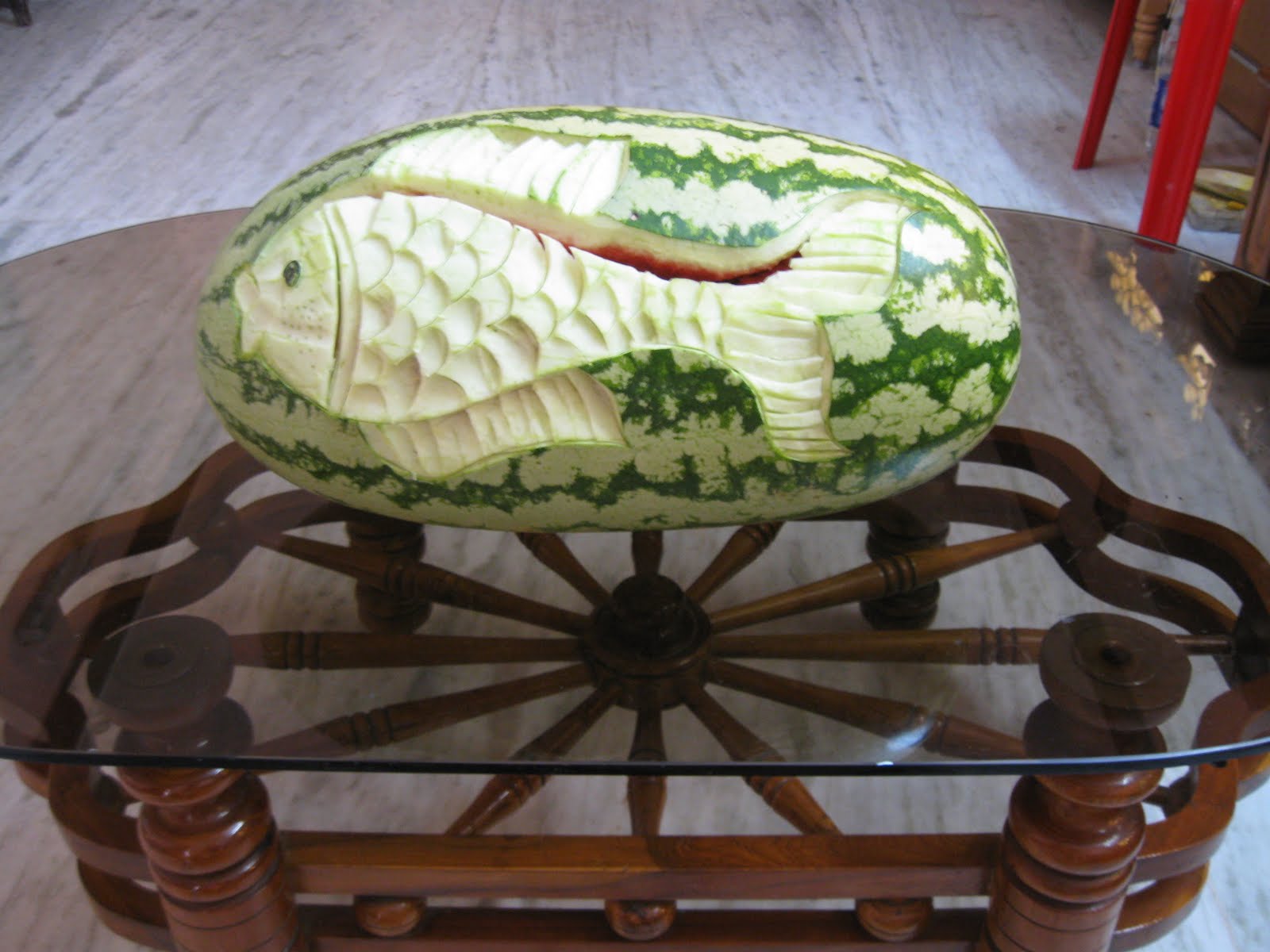 Temptations: Watermelon carving - Fish