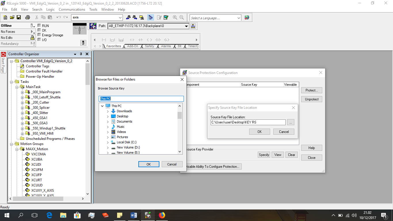 Belajar PLC Pemula: Cara membuka program PLC allen bradley yang di protect