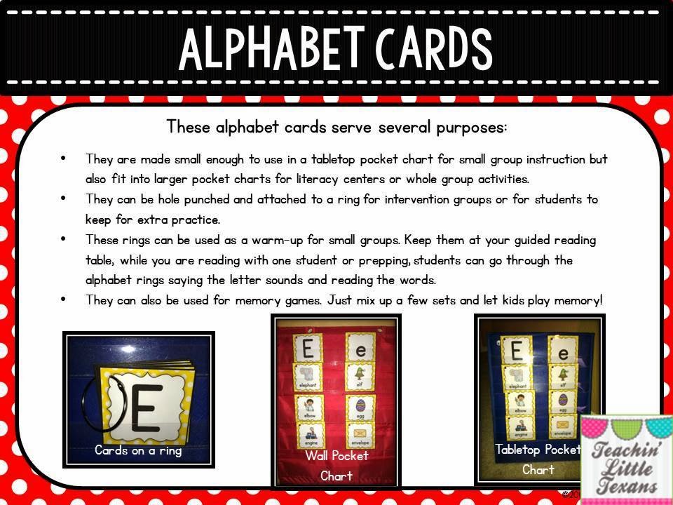 Teachin' Little Texans: Alphabet Cards for Small Group! {Shhh! A little ...