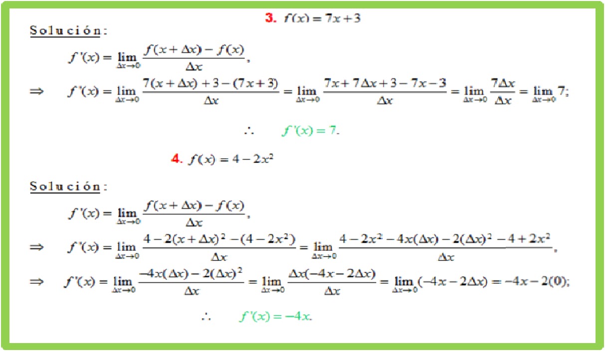 Derivadas Directas : DERIVADAS ALGEBRAICAS Y TRASCENDENTES