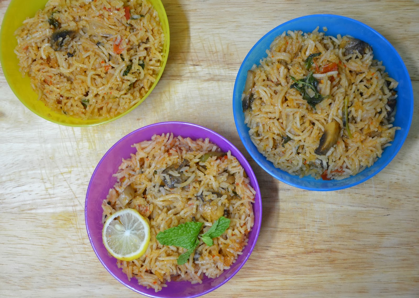 Su's Recipes: Mushroom Biryani