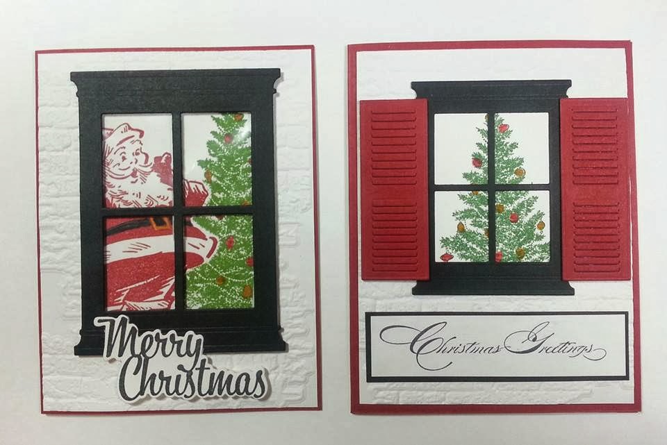 airbornewife's stamping spot: Window Cards ~ Santa Claus and Christmas ...