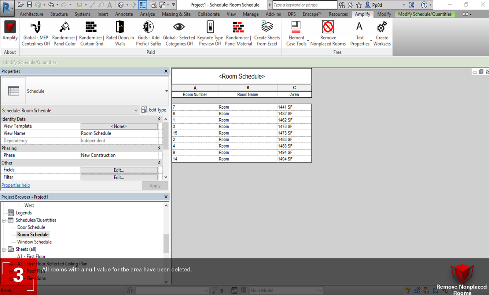 Revit Add-Ons: Remove Non-Placed Rooms