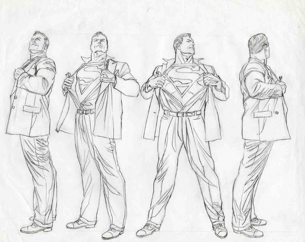 The Dork Review: Superman Model Sheet by Alex Ross