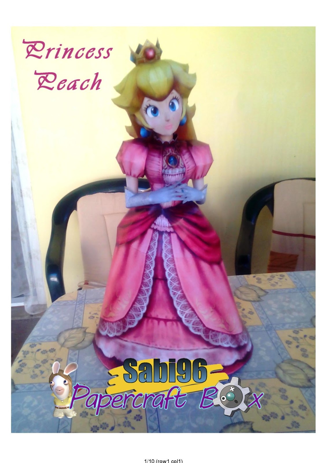 Bibi Leitura : PaperCraft do Super Mario - Princesa Peach