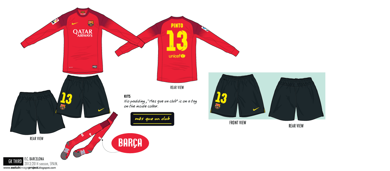 Football teams shirt and kits fan: Kits FC Barcelona keeper kits 2013/14