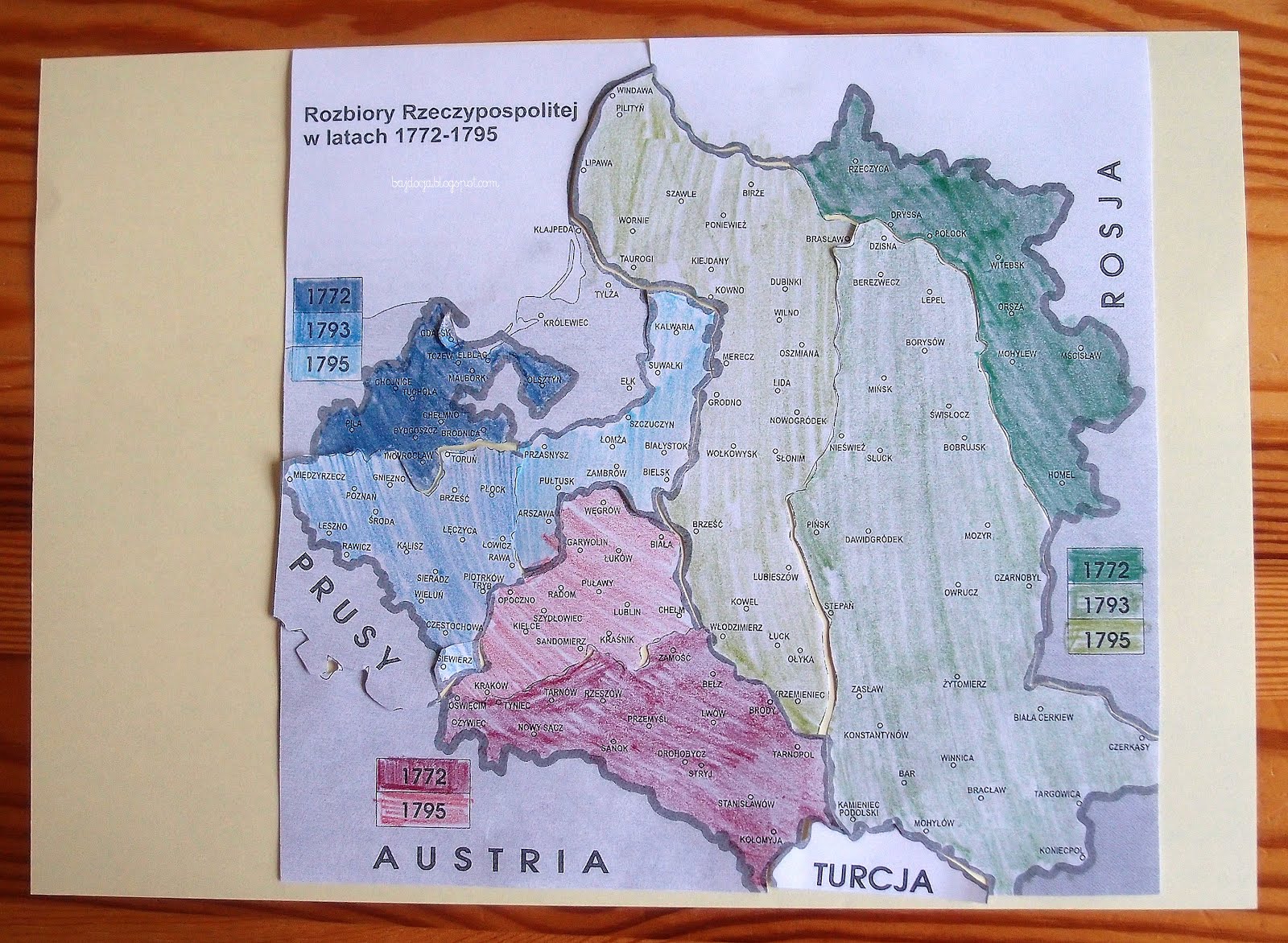 Rozbiory Polski Mapa Konturowa