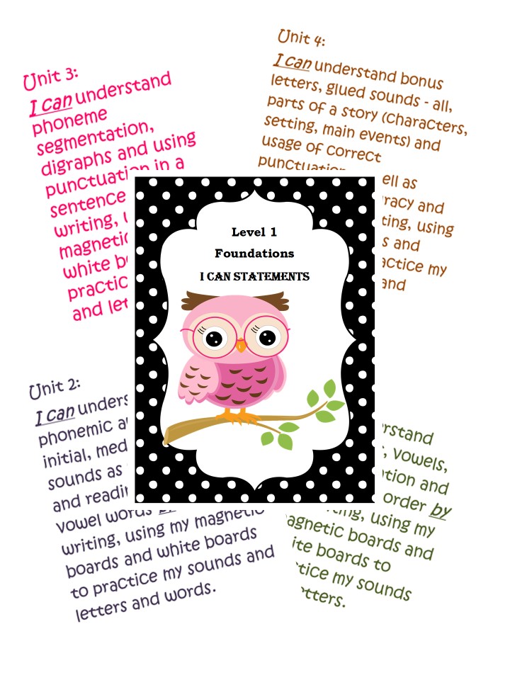 Reading with Klein: FUNDATIONS Level I & Level II I CAN Statements ...