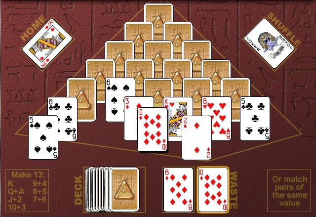 並べられたカードを全て消して上位を目指すカードゲーム Crystal Pyramid Solitaire : 面白いフリーゲームで遊ぼ！みずきブログ
