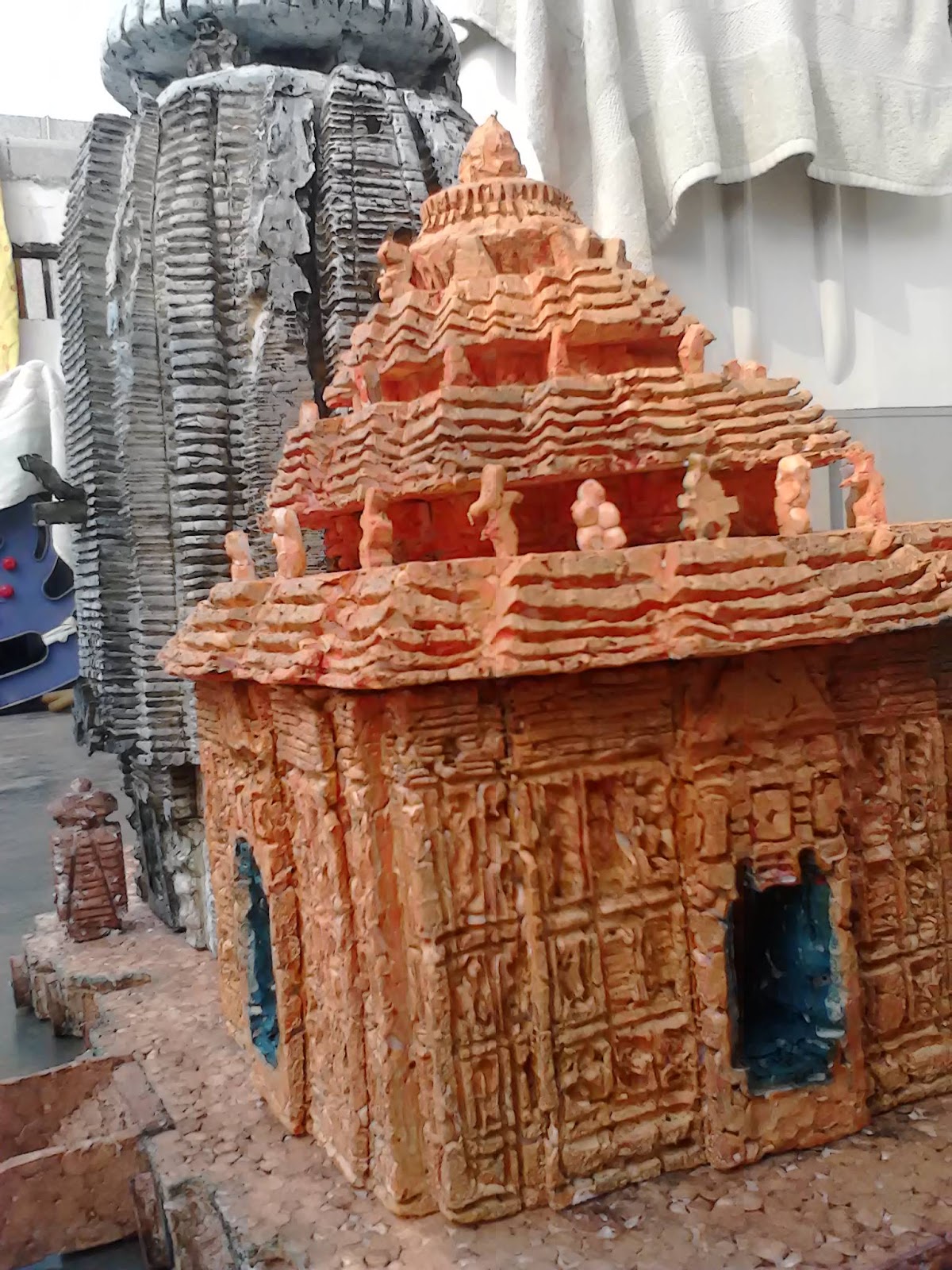 home made models: THERMOCOL SUN TEMPLE OF KONARK ODISHA INDIA
