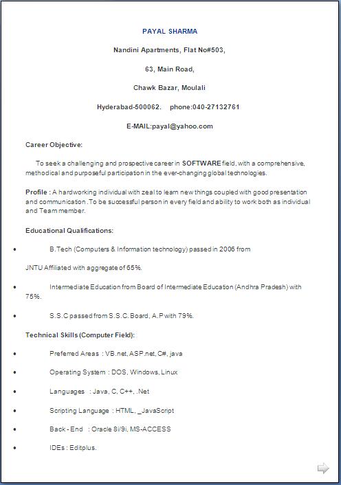 Resume Sample Malaysia