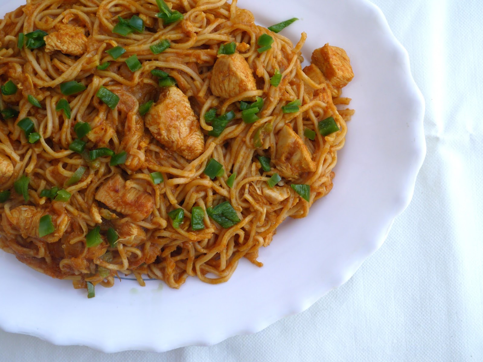 This Muslim Girl Bakes: Spicy Chicken Noodles.