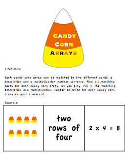 Third Grade Treasures: Candy Corn Arrays
