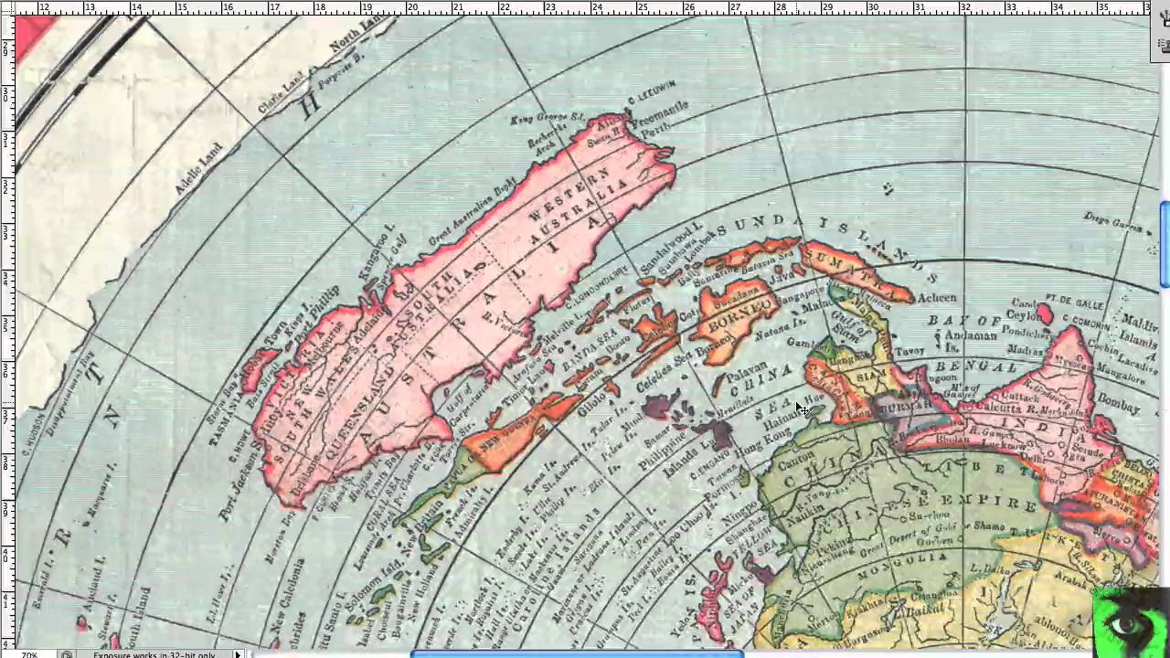 Old fashion flat earth map - htjmk