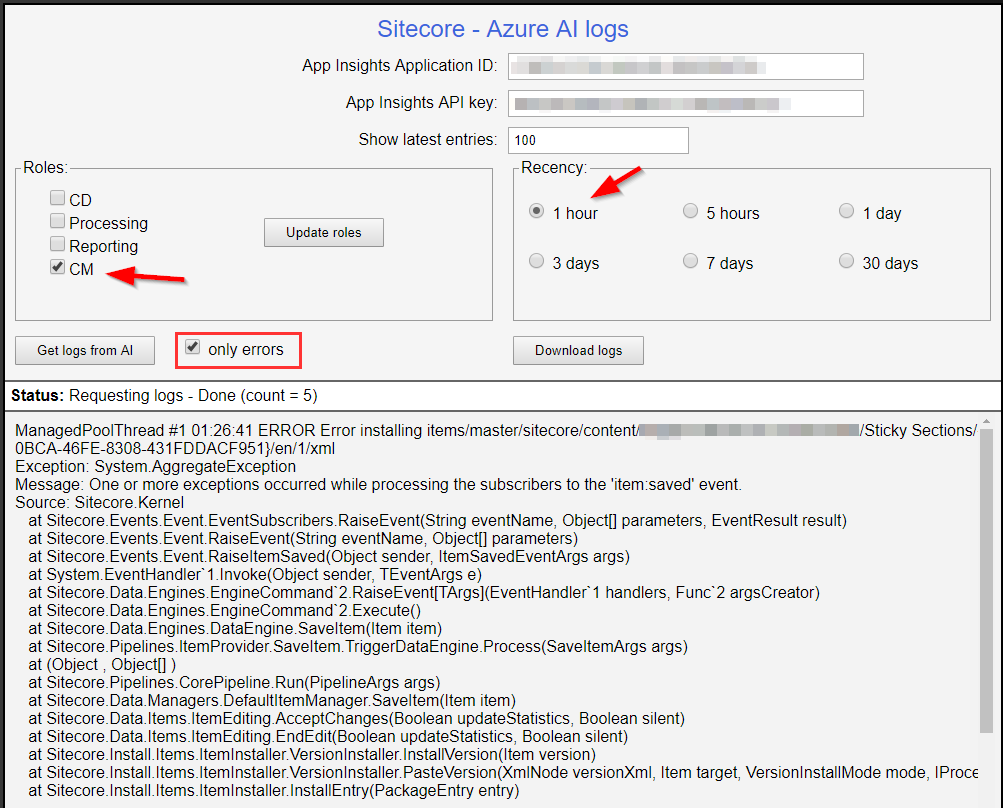 Azure Paas Sitecore Logs Using Azureailogs ~ Sitecore Gabe