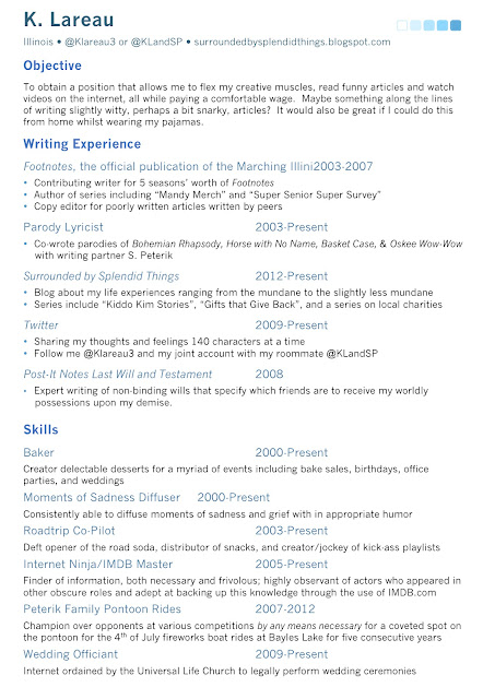 Splendid Things: Fake Resume? Splendid!