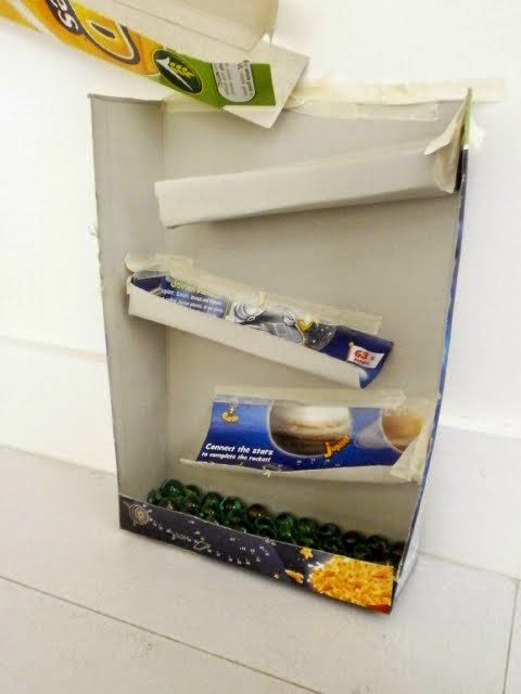 STUDIO PAPERMINTIES: Homemade Toy - Cereal Box Marble Run