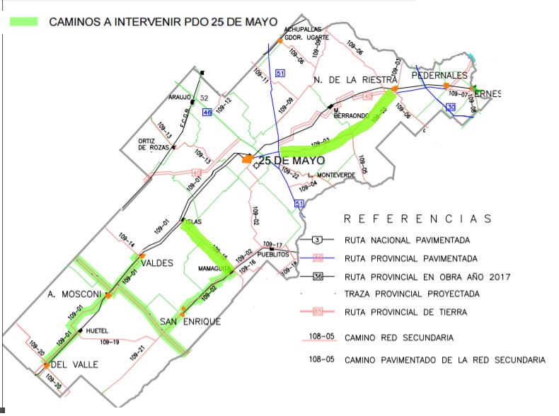 La 106 Siempre Una Canción: 25 DE MAYO mapa que el Intendente presentó ...