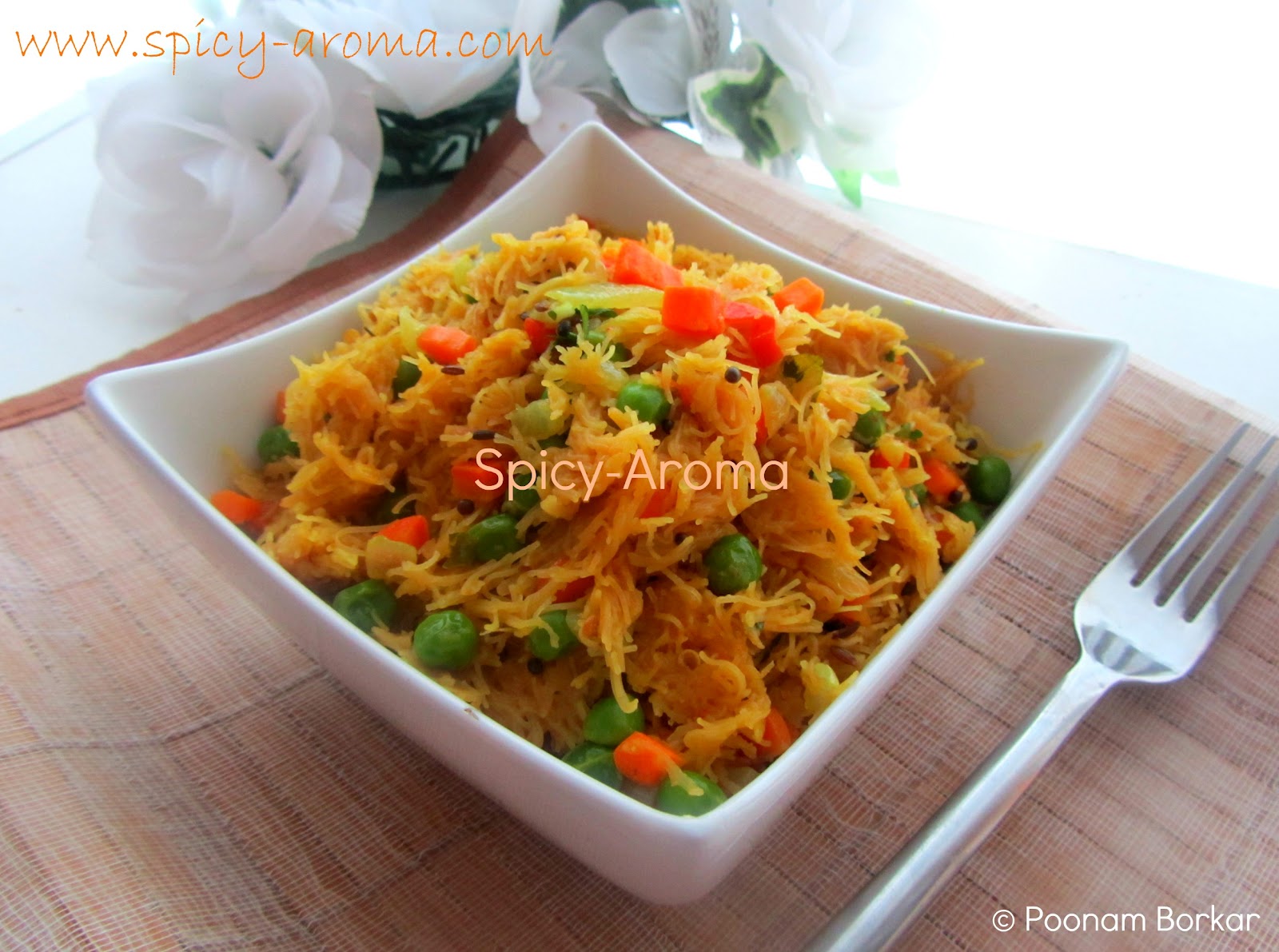 Sevai (Shevaya/ Vermicelli) Upma - Step by Step Recipe | Spicy-Aroma