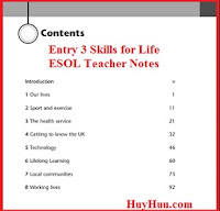 HuyHuu Team - HuyHuu.com: Entry 3 Skills for Life ESOL Teacher Notes