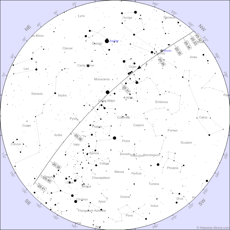 Astroblog: Bright International Space Station Passes Near the Moon (4 ...