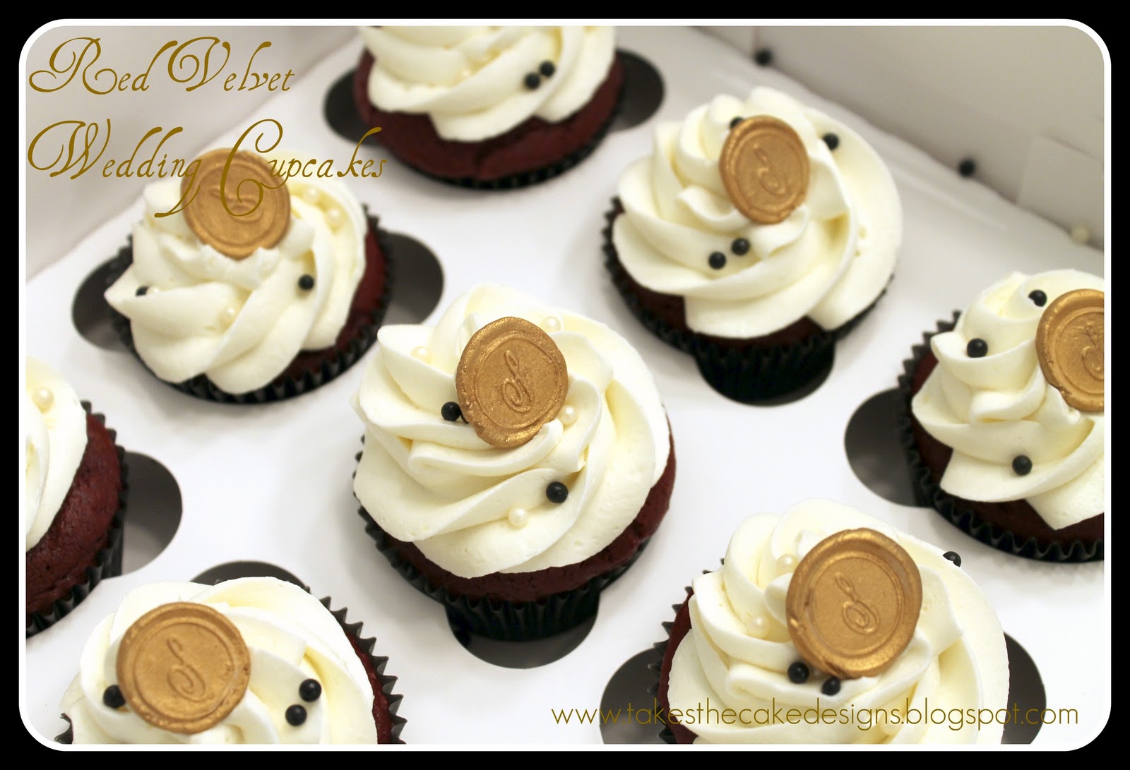 Takes the Cake: Red Velvet Wedding Cupcakes