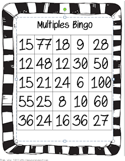 Stuff and Things: Factor & Multiples Bingo!