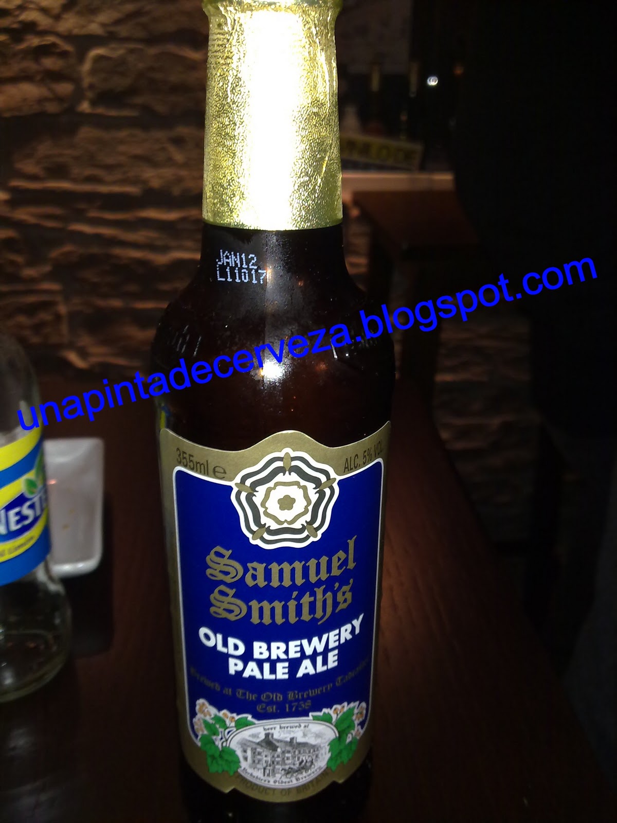 Una pinta de cerveza: Samuel Smith´s Old Brewery Pale Ale