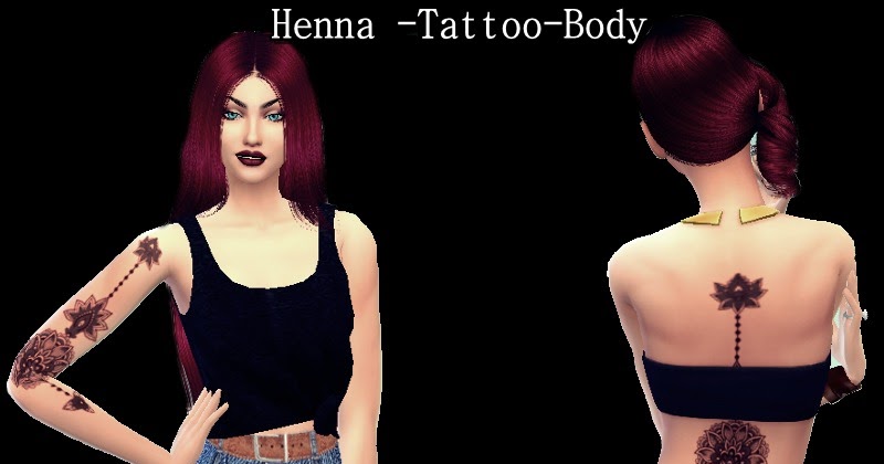 Sims 4 CC's - The Best: Tattoo-Henna-Body by Naddiswelt