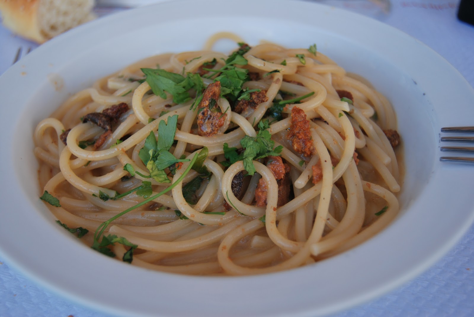 Spaghetti al Ricci di mare (Espaguetis con erizo de mar)