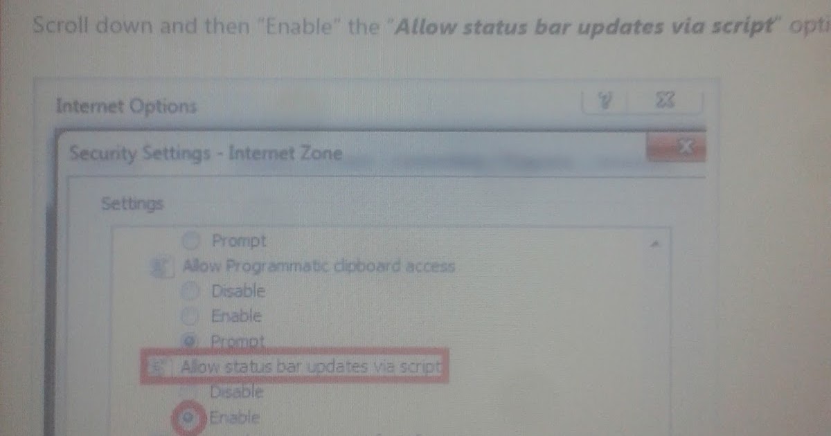 Query And Solution Webadi Settings For Excel And Internet Explorer 