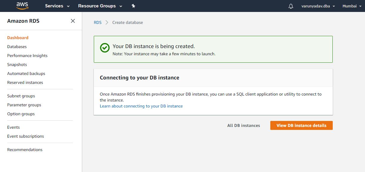 Oracle Database Commands And Practical Examples Aws Create Rds Oracle Database Instance