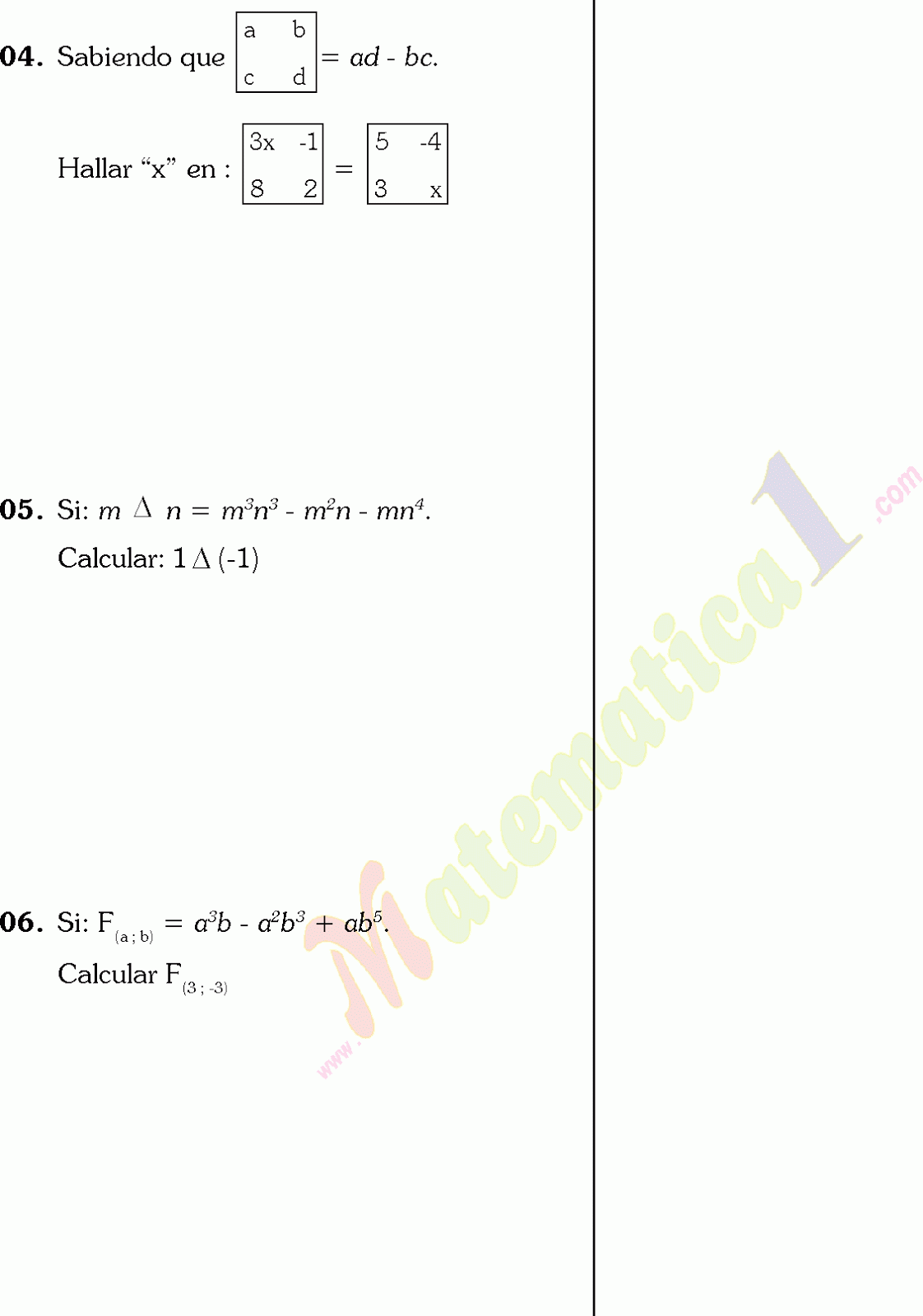 OPERADORES MATEMÁTICOS EJERCICIOS RESUELTOS DE PRIMARIA 6 PDF