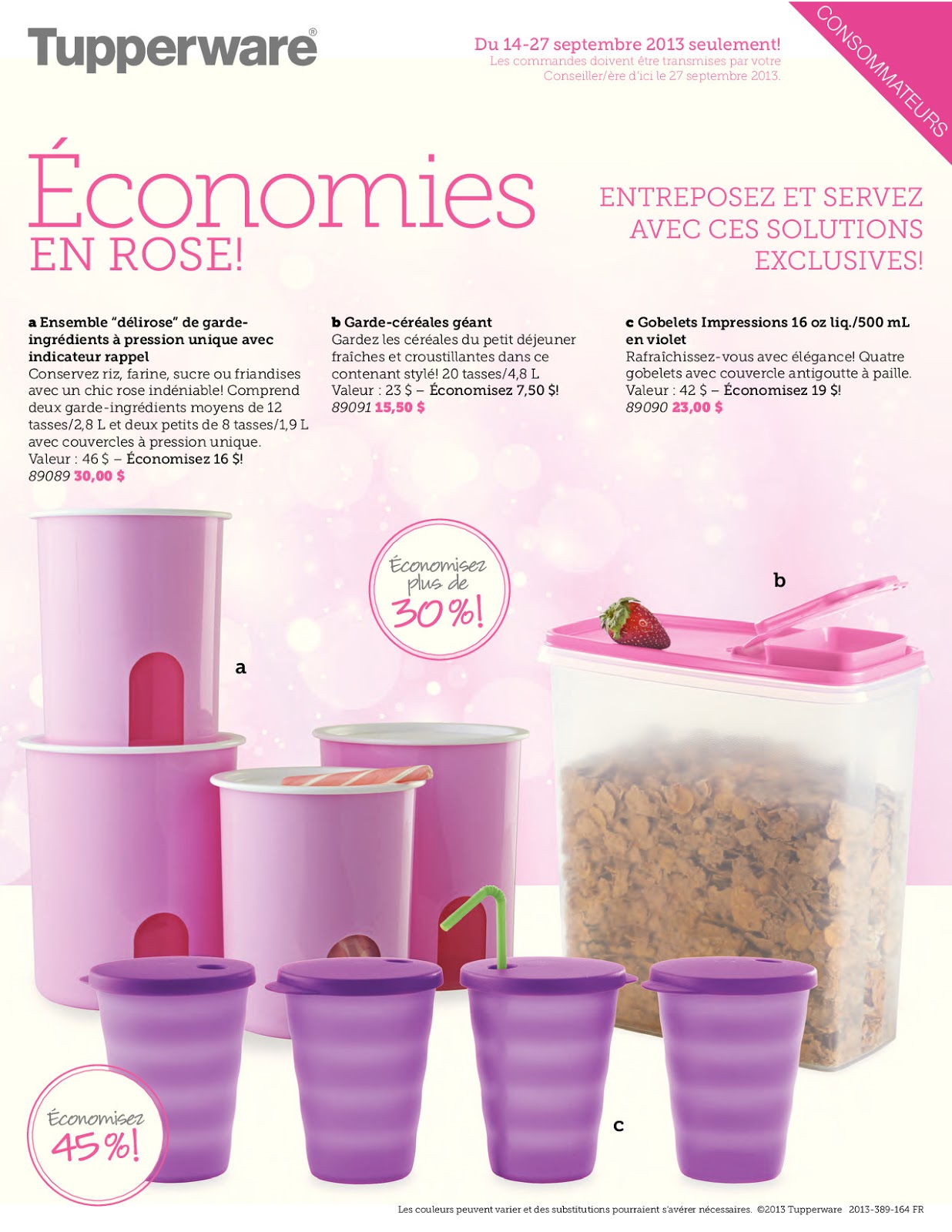 Aureve Passions Tupperware: Spéciaux en roses