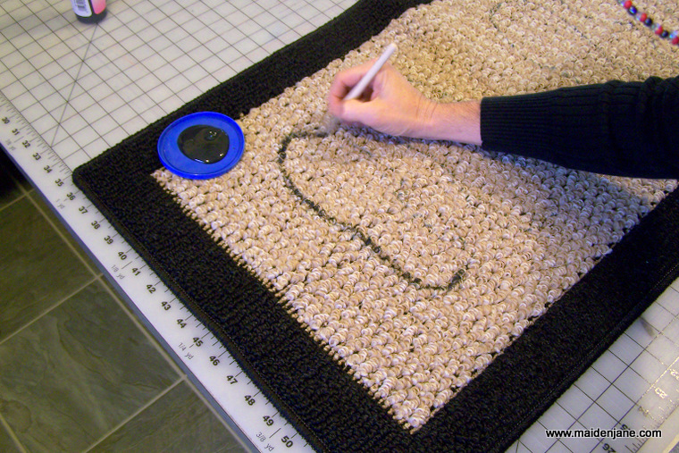 Cinders Says: Sharing Time - DIY Painted Shoe Rug