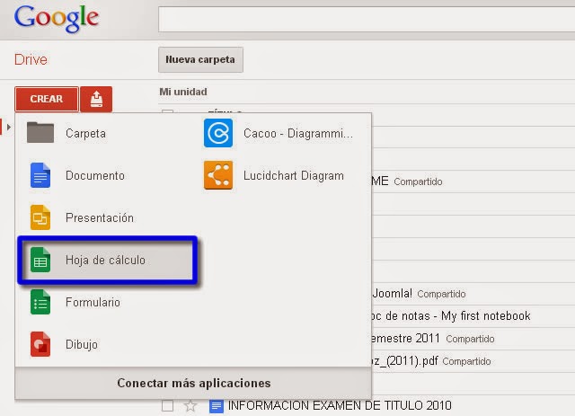 JMPC: Pasos para abrir Excel Drive