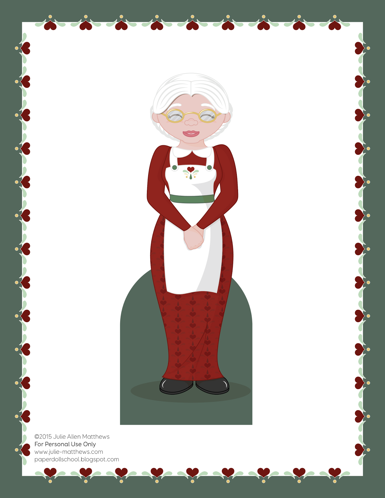 Paper Doll School: December Paper Doll -- Santa Claus and Mrs Claus ...