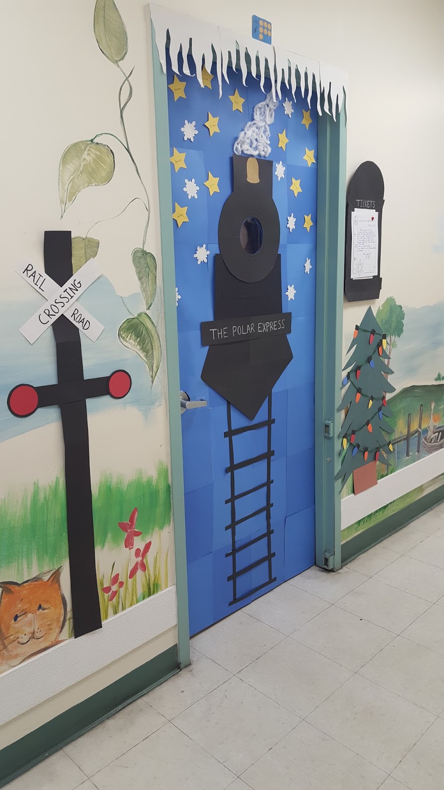 song to sing blog: Winter classroom door