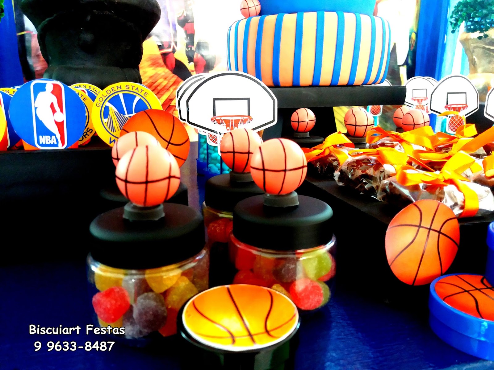 Biscuiart Festas: Festa Basquete, Decoração Basquete, NBA