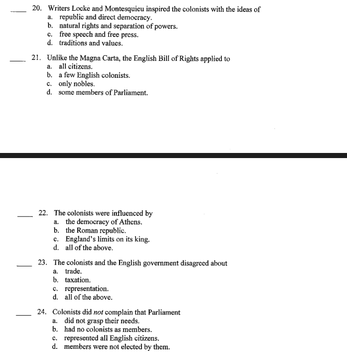 Mrs. Rashid's 7th Grade Civics Class: Ch. 4 Midterm Review Guide