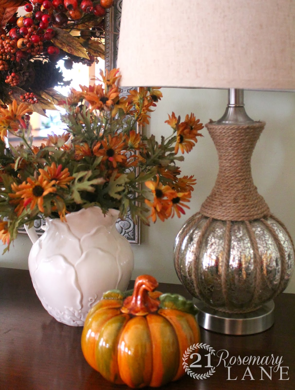 21 Rosemary Lane: The Kitchen Buffet Dressed for the Autumn