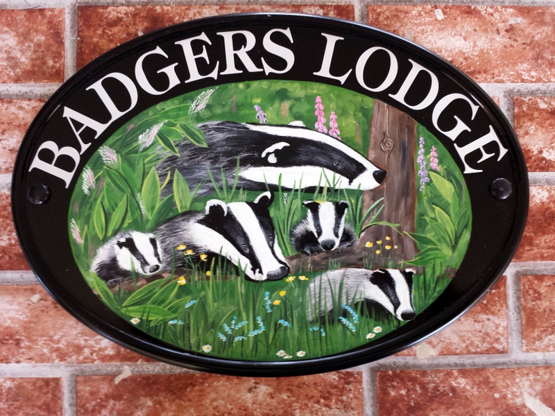 Pictorial House Signs from Yoursigns Ltd: Badgers Lodge House Signs