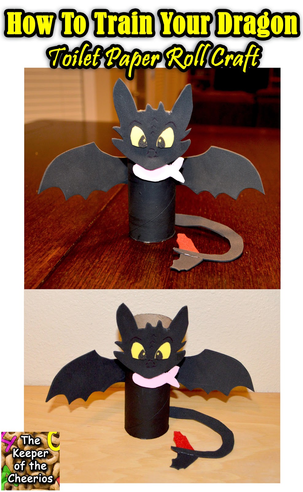 How To Train your Dragon Toothless Toilet Paper Roll Craft
