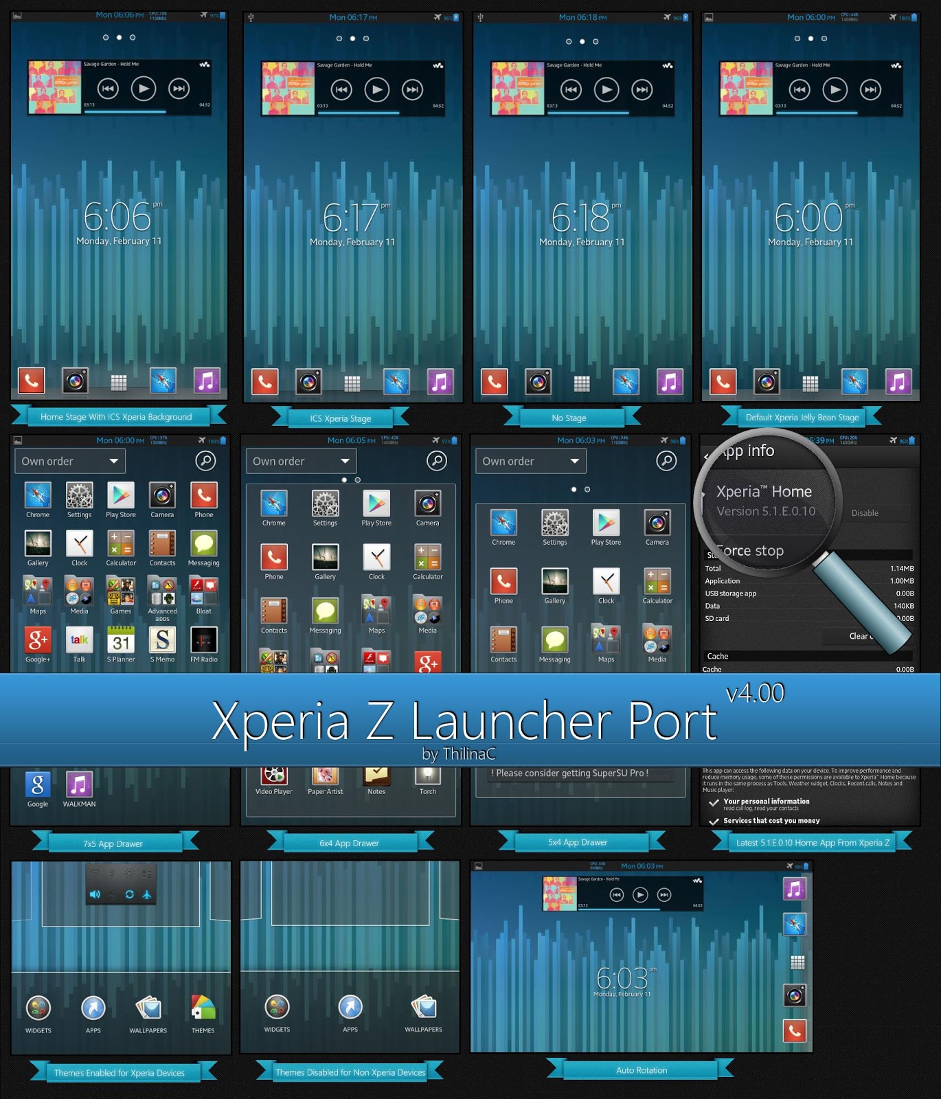 Εγκαταστήστε τον launcher του Xperia Z Ultra με όλα του τα widget και ...