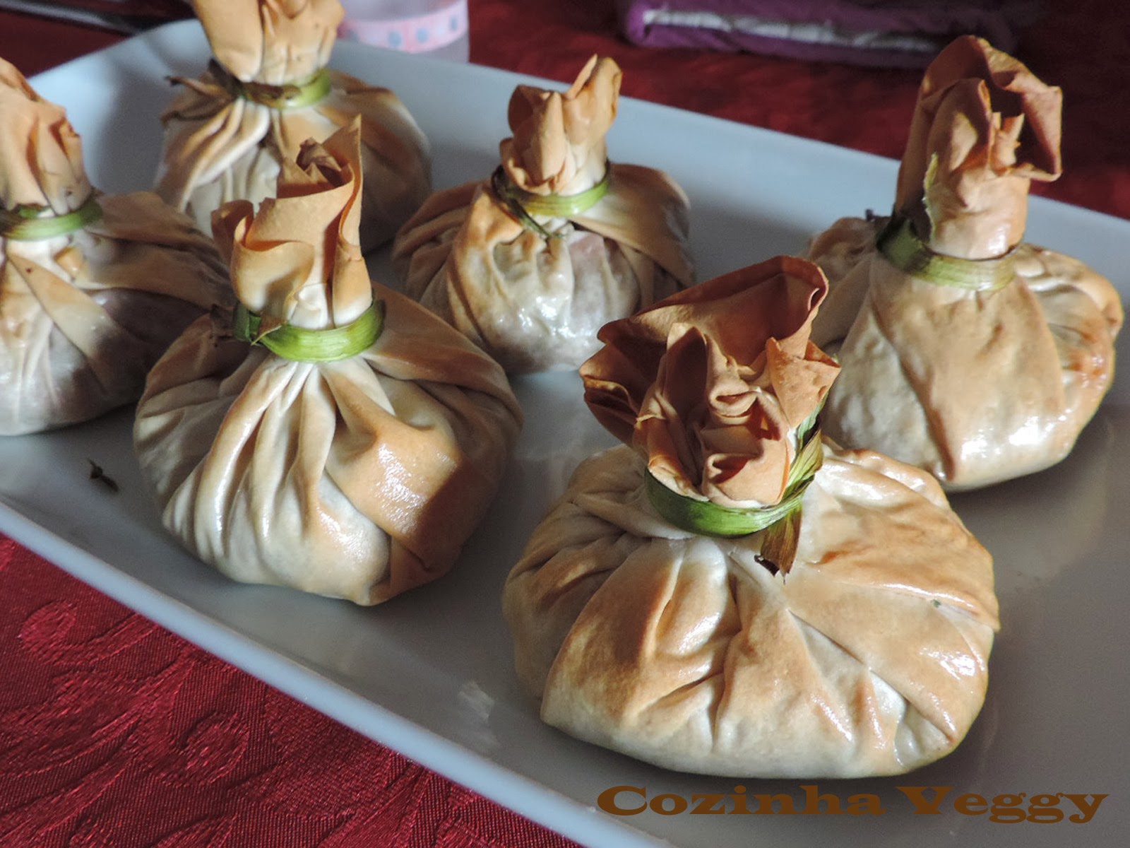 Cozinha Veggy: Trouxinhas de soja com legumes