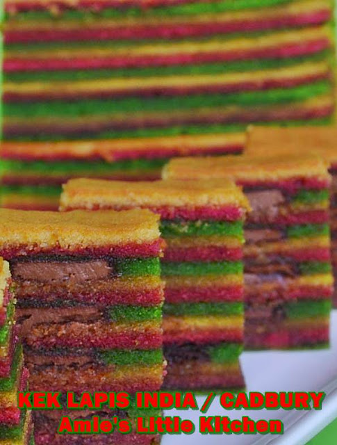 Kek Lapis India / Cadbury - Amie's Little Kitchen